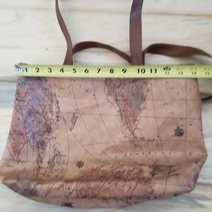 Bags | World Map Faux Leather Travel Tote | Poshmark